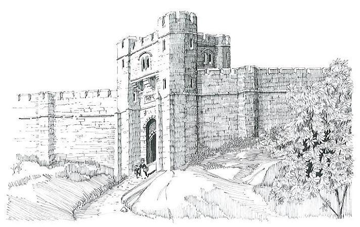 Castle Wall Drawing